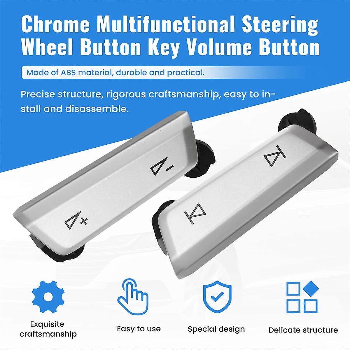 Chrome Multifunctional Steering Wheel Button Key Volume Button for Golf ...
