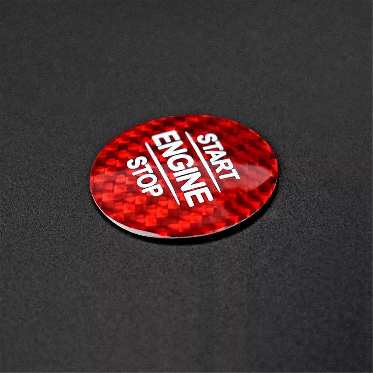 Red Carbon Fiber Engine Start Button Sticker for Benz W177 Glb X247 ...