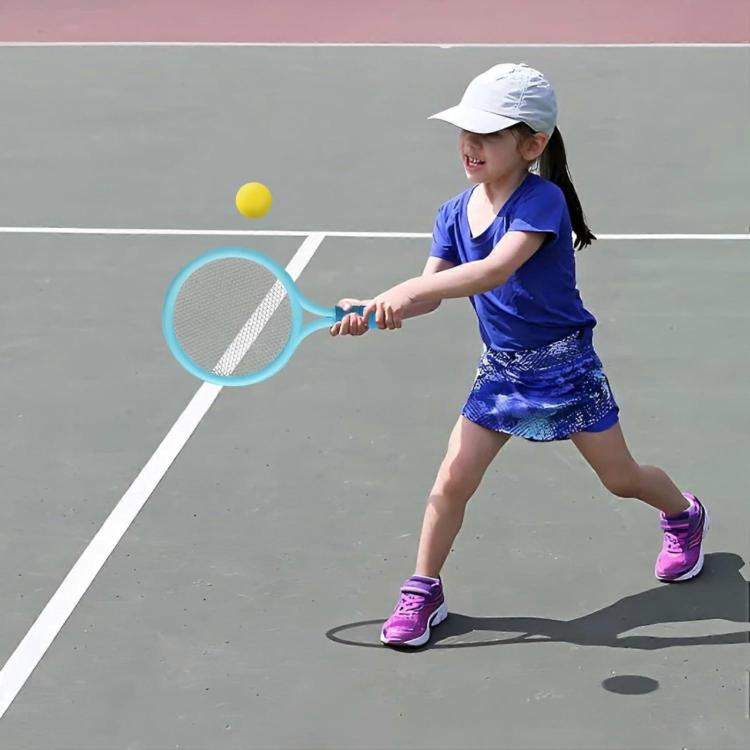 AURA Kids Tennis Rackets Set, with 2 Shuttlecocks and 2 Tennis Balls ...