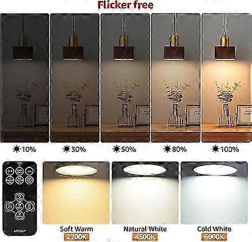 2-Pack E14 Rechargeable LED Bulbs - 300LM, 3 Color Modes, Remote ...