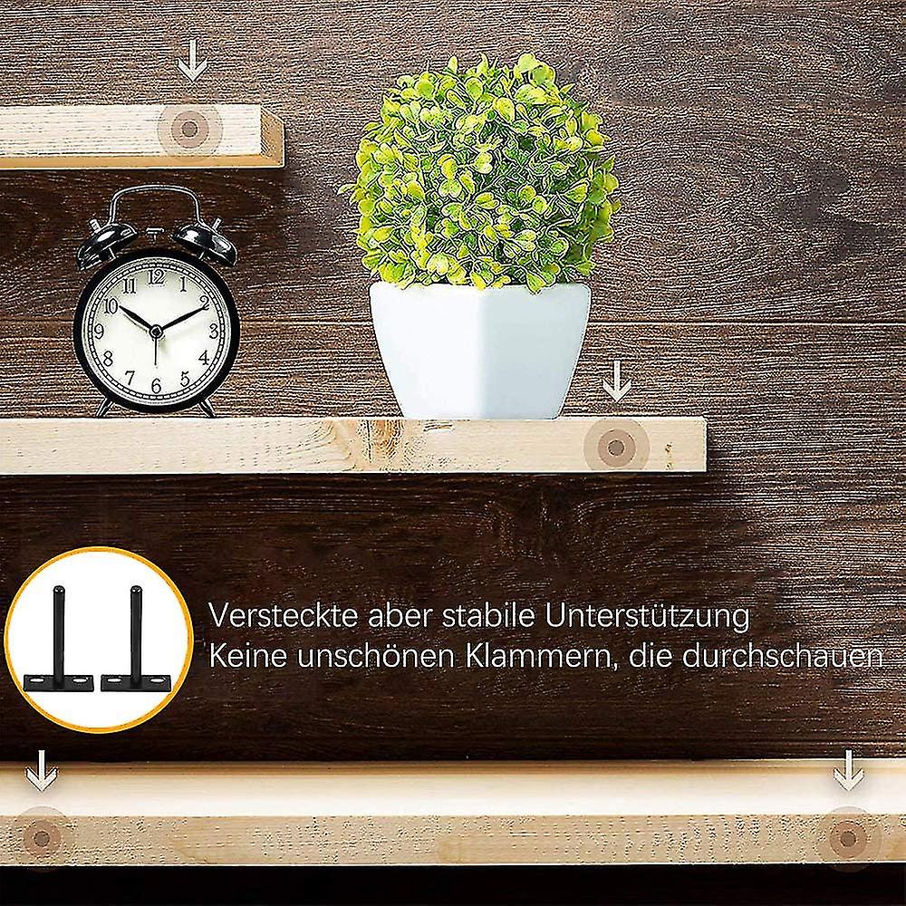 Flydende hyldebeslag 4stk 10mm vægbeslag Hylde usynligt beslag Skjulte ...