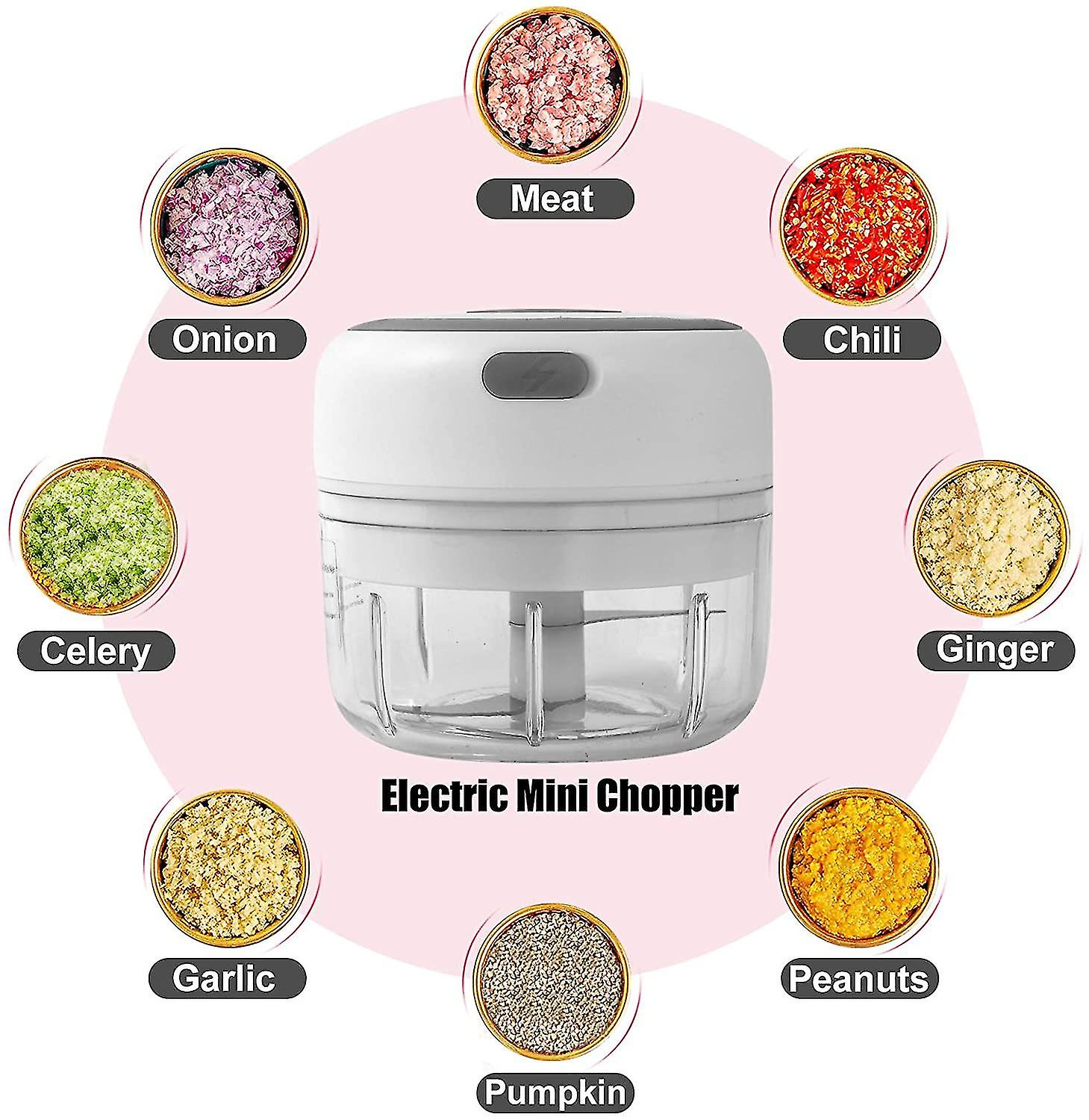 Wireless Electric Mini Food Garlic Chopper 100ml, Kitchen Food Chopper ...