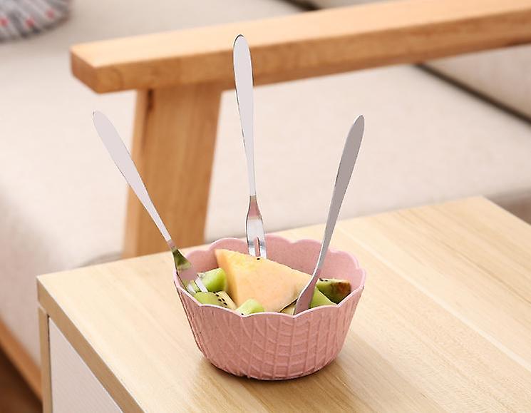 Household Ice Cream Fork Fruit Fork Stainless Steel Cake Fork | Fruugo UK