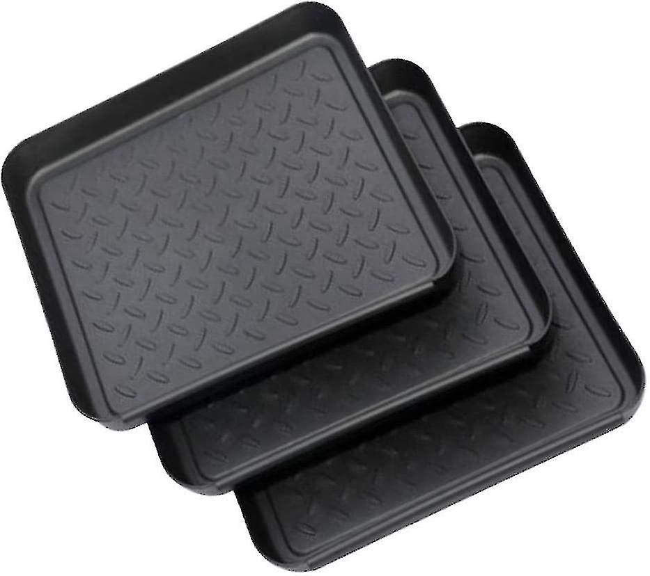 Set Of 3 Shoe Racks, Shoe Drip Tray Made Of Plastic, Small Shoe Mat ...