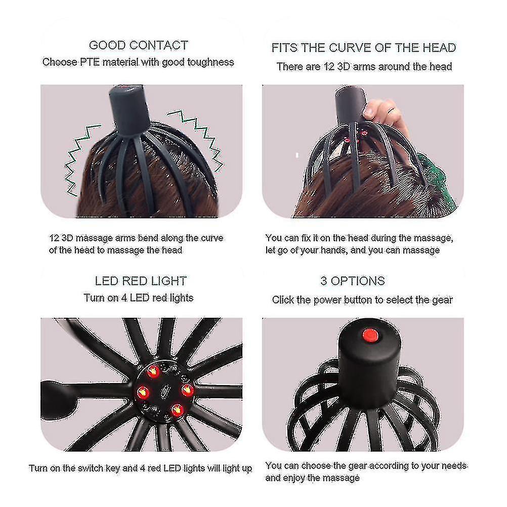 Electric Head Massage Smart Octopus Claw Scalp Massager Therapeutic ...
