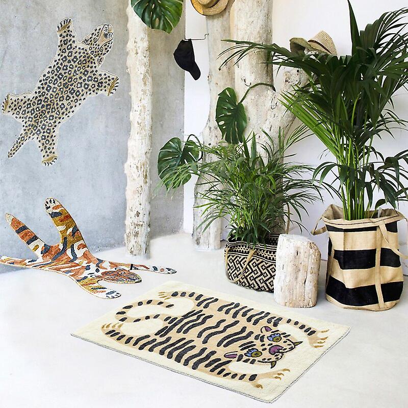 Leopard Shaped Children's Bedroom Carpets Home Decor Light Luxury ...