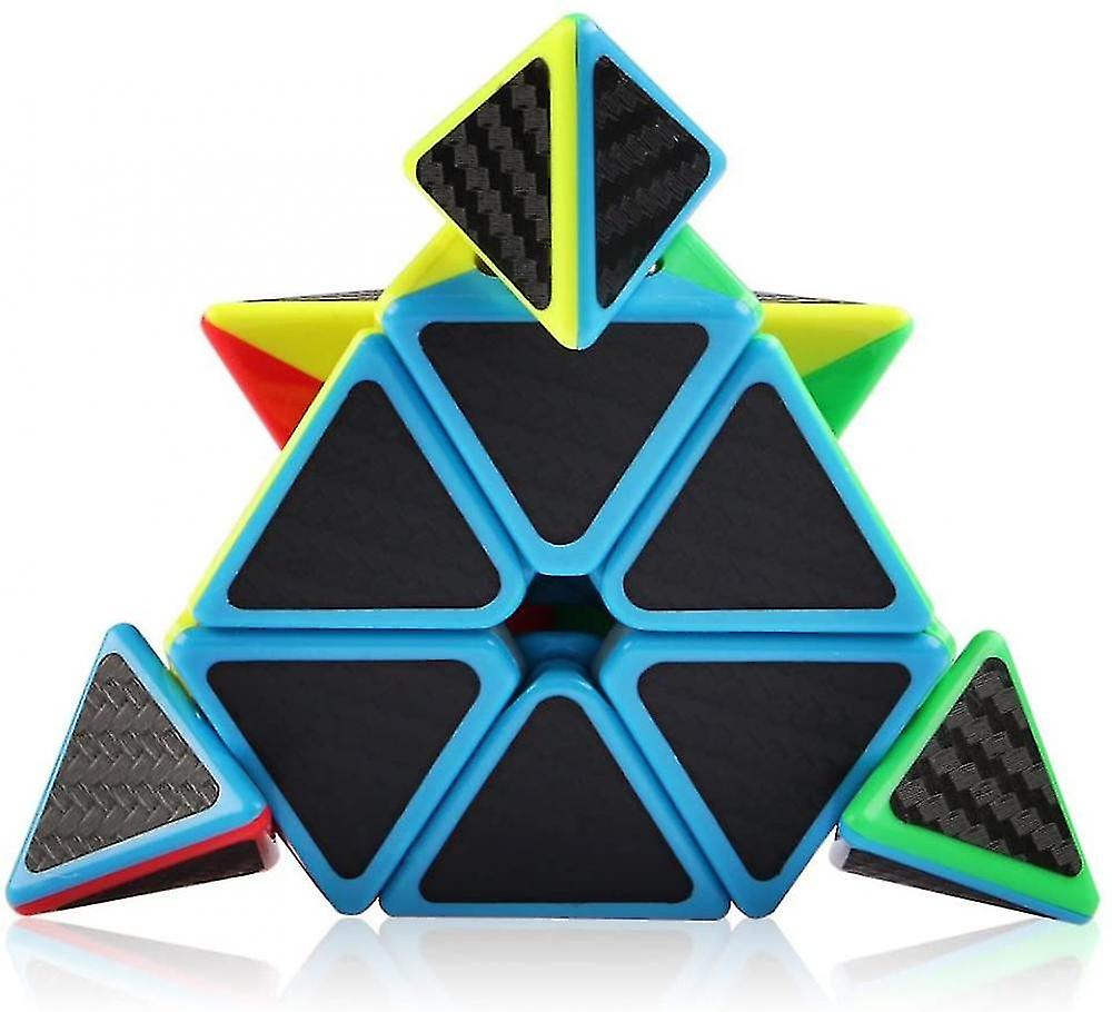Saytay Pyramid Cube, Carbon Fiber Pyramid 3x3 Speed Cube Triangle Cube ...