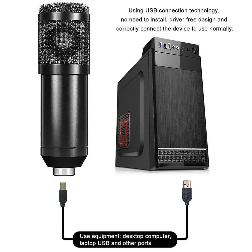 Usb condenser microphone studio recording mic live broadcast recording ...