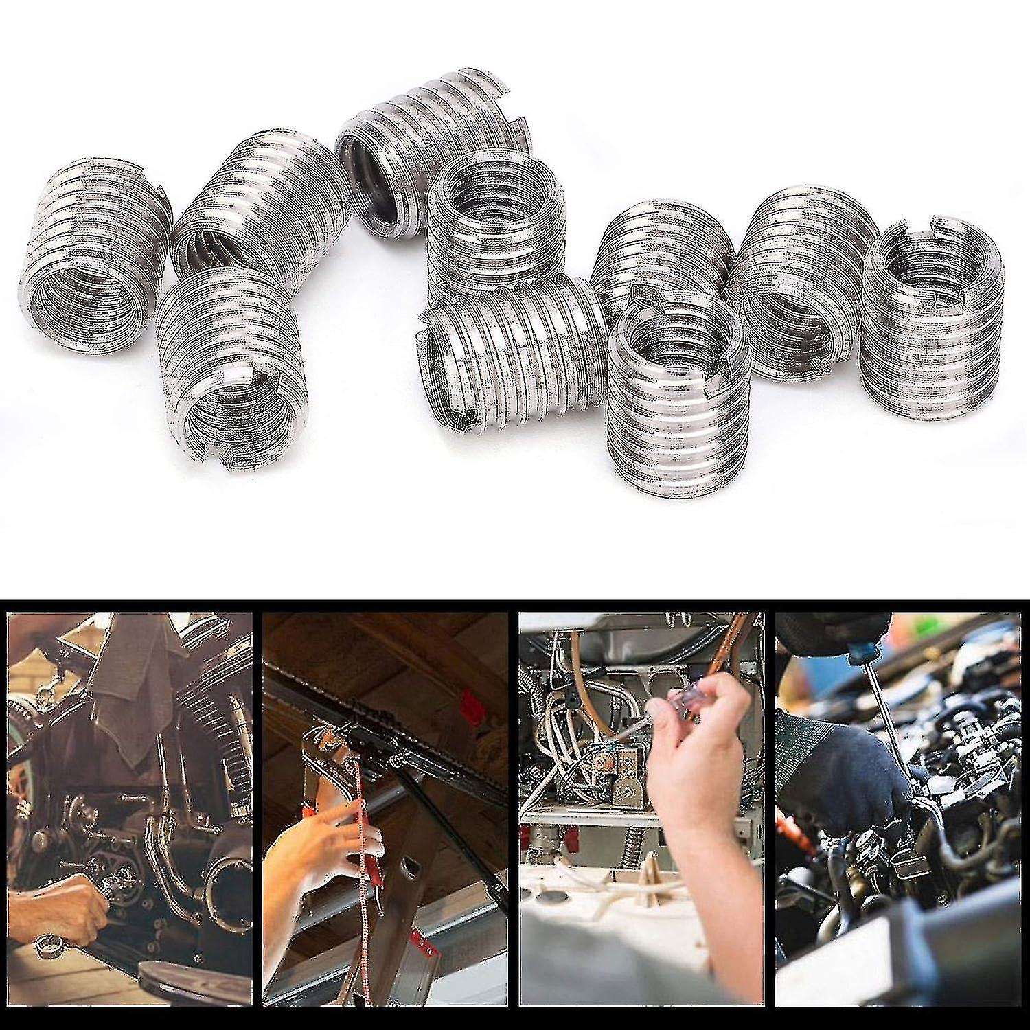 10pcs Insert Nut,female Threaded Insert M8*1.25 Male M10*1.5 Long 12mm ...