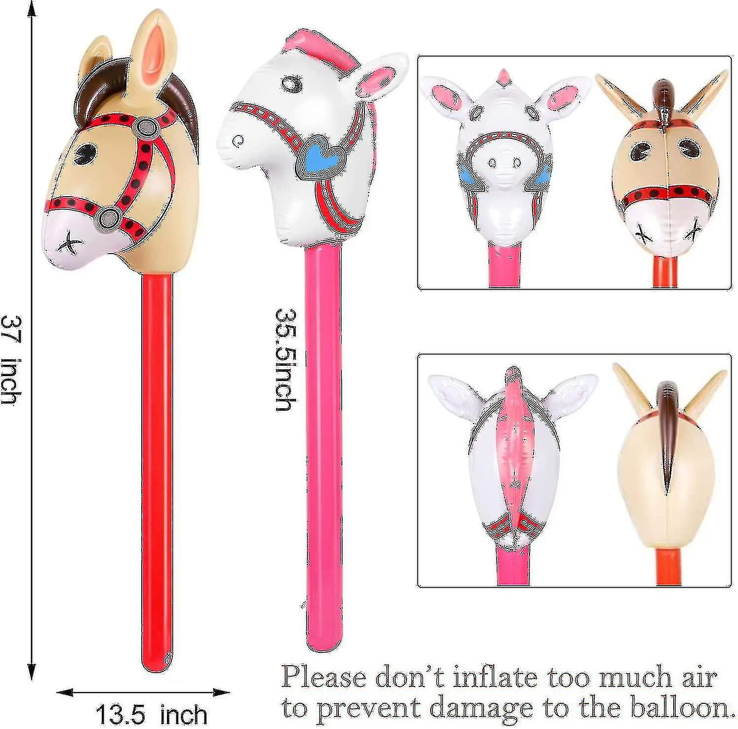 8 Pieces Inflatable Stick Horse, Inflatable Horse On Stick / | Fruugo UK