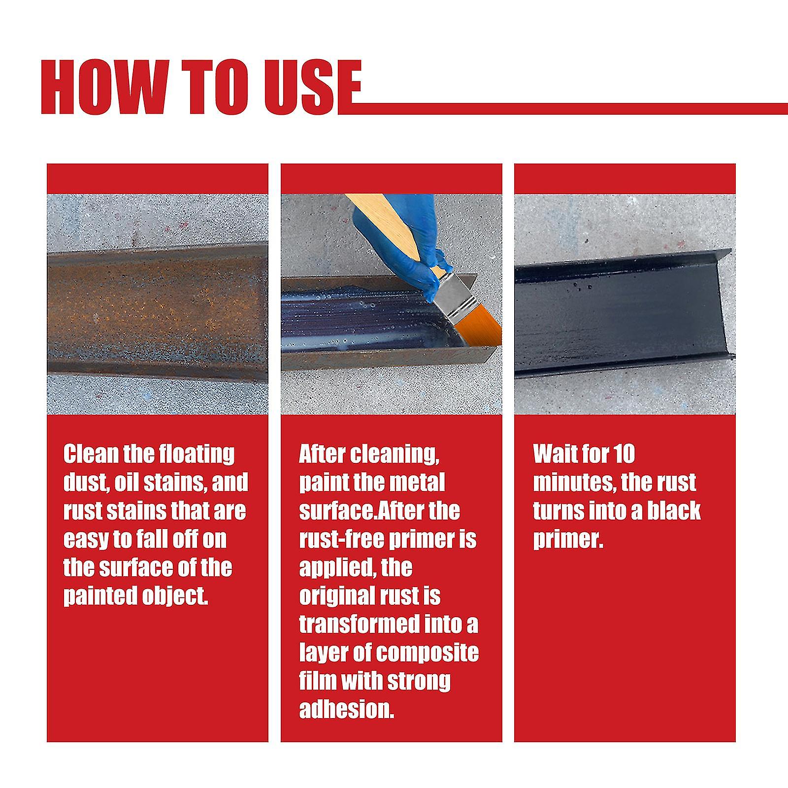 3X 100ml Water-Based Rust Remover Gel With Brush Universal Metal Rust ...