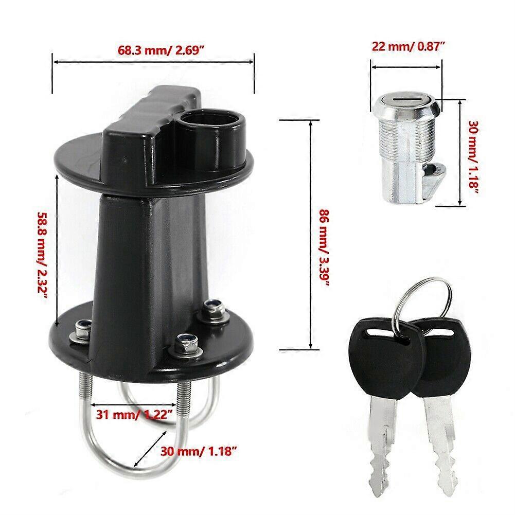 Fuel Tank Mount Clamp Bracket Lock Fastener Lock With Key For 3L Or 5L ...