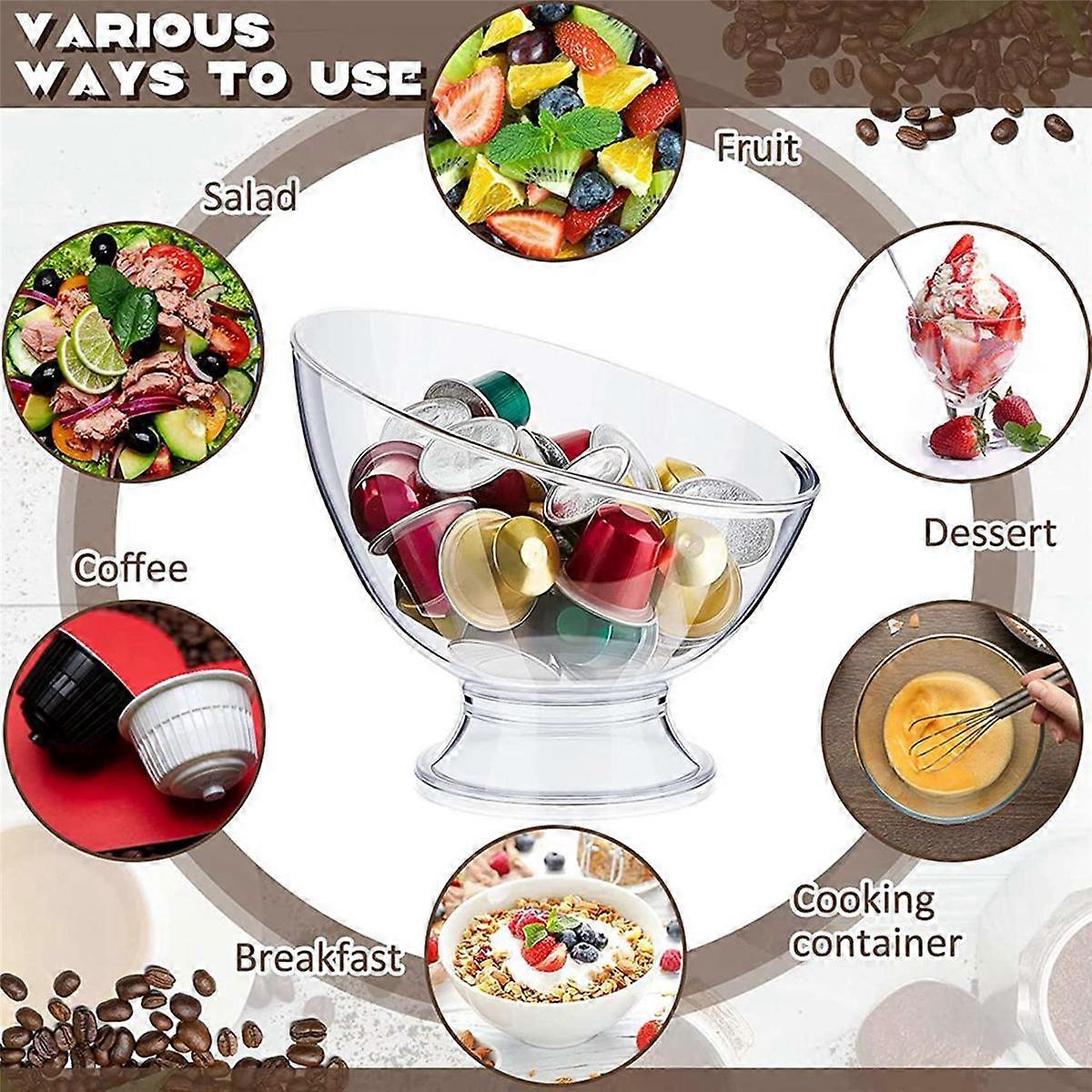 4PCS Clear Coffee Pod Holder Plastic Coffee Capsule Container Creamer ...