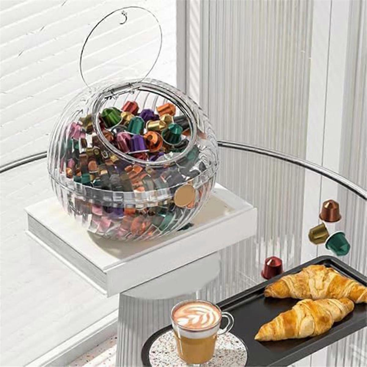 Coffee Pod Holder with lid, Clear Plastic Coffee Pod Storage Box Hand ...