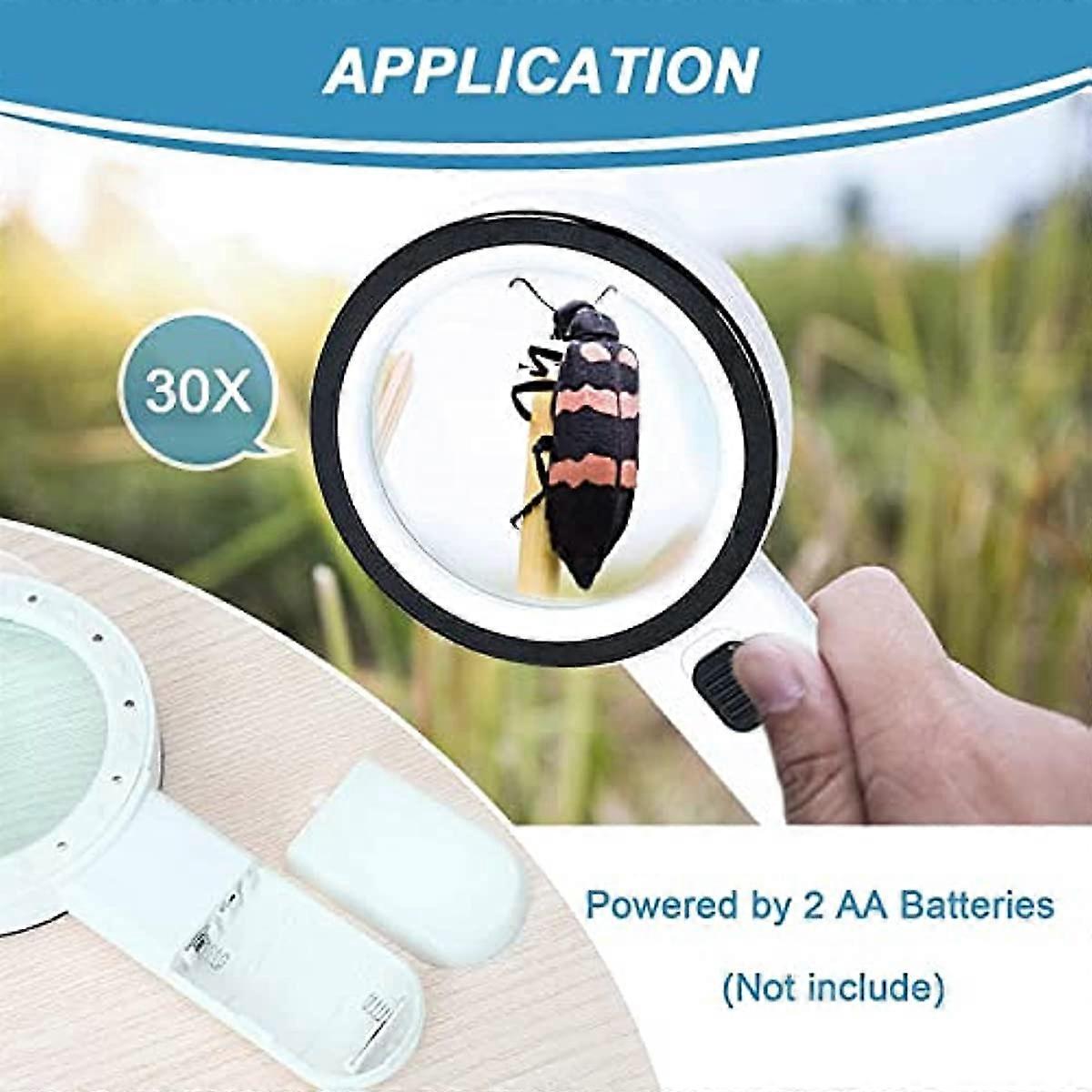 Rectangular Magnifying Glass with Light Magnifier Large Foldable ...