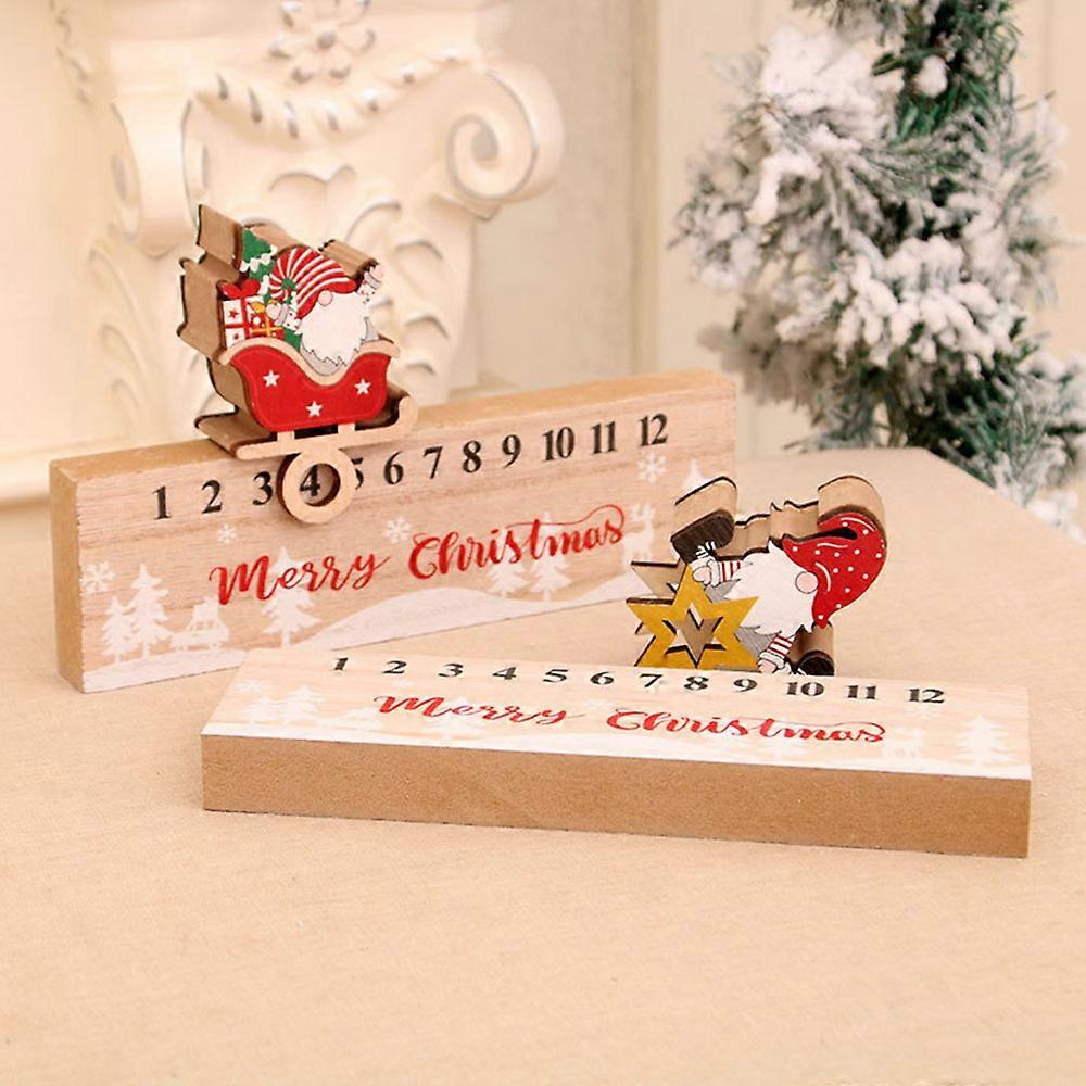 Wooden Calendar Decoration of Christmas Fashionable Movable Table ...