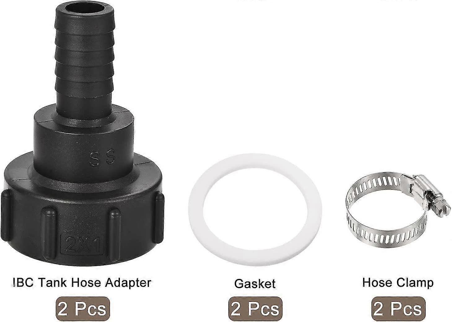 Sourcing Map Ibc Tank Hose Adapter 60mm Coarse Thread To 25mm Barbed ...