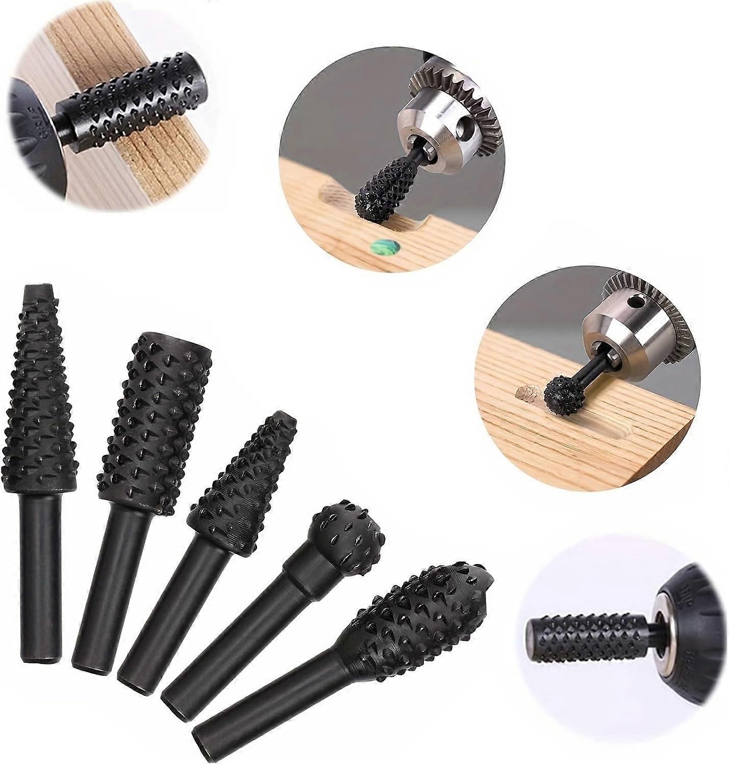 5 Pieces Rotary Burr Rotary Burr Set Chisel-Shaped Rotary Rasp Burrs ...