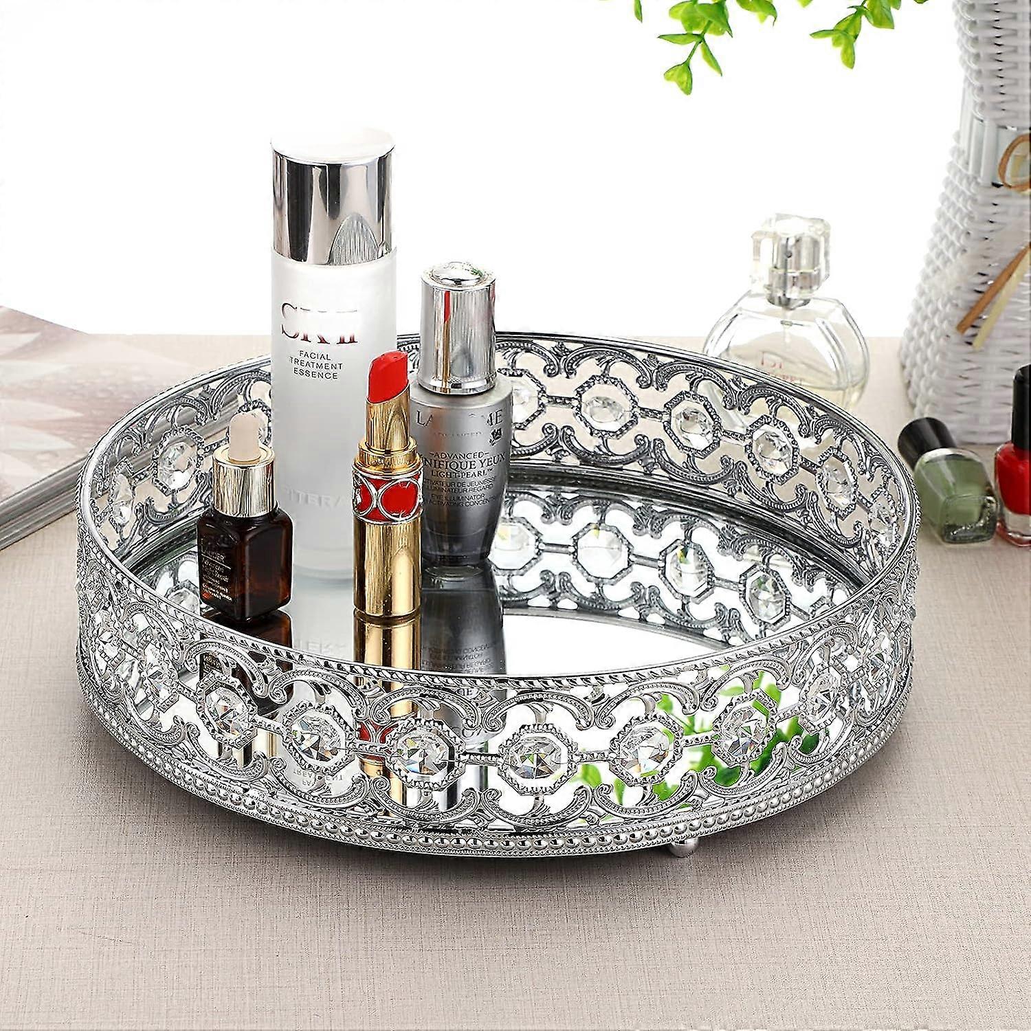 Decorative Vanity Mirror Tray Cosmetic Tray Trinket Tray for Jewelry ...