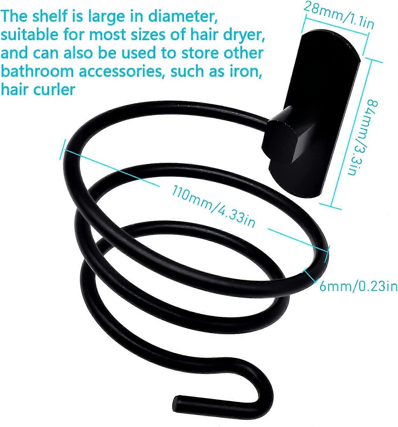 Hair Dryer Holder, Hair Dryer Wall Mount Bracket Stainless Steel, Hair ...