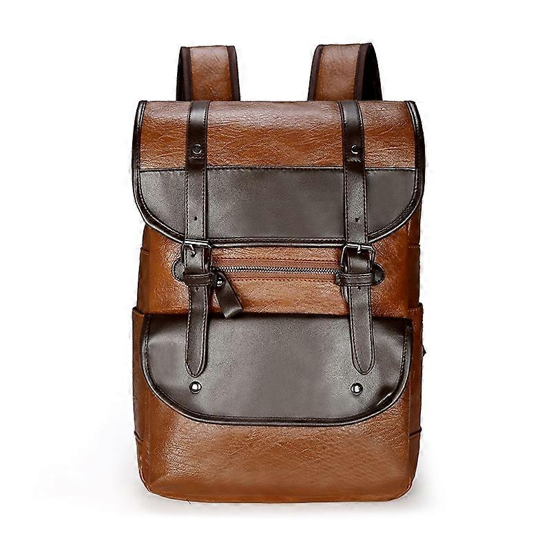 Men Backpack Leather Bagpack Large laptop Backpacks Male Mochilas Retro Schoolbag For Teenagers ...