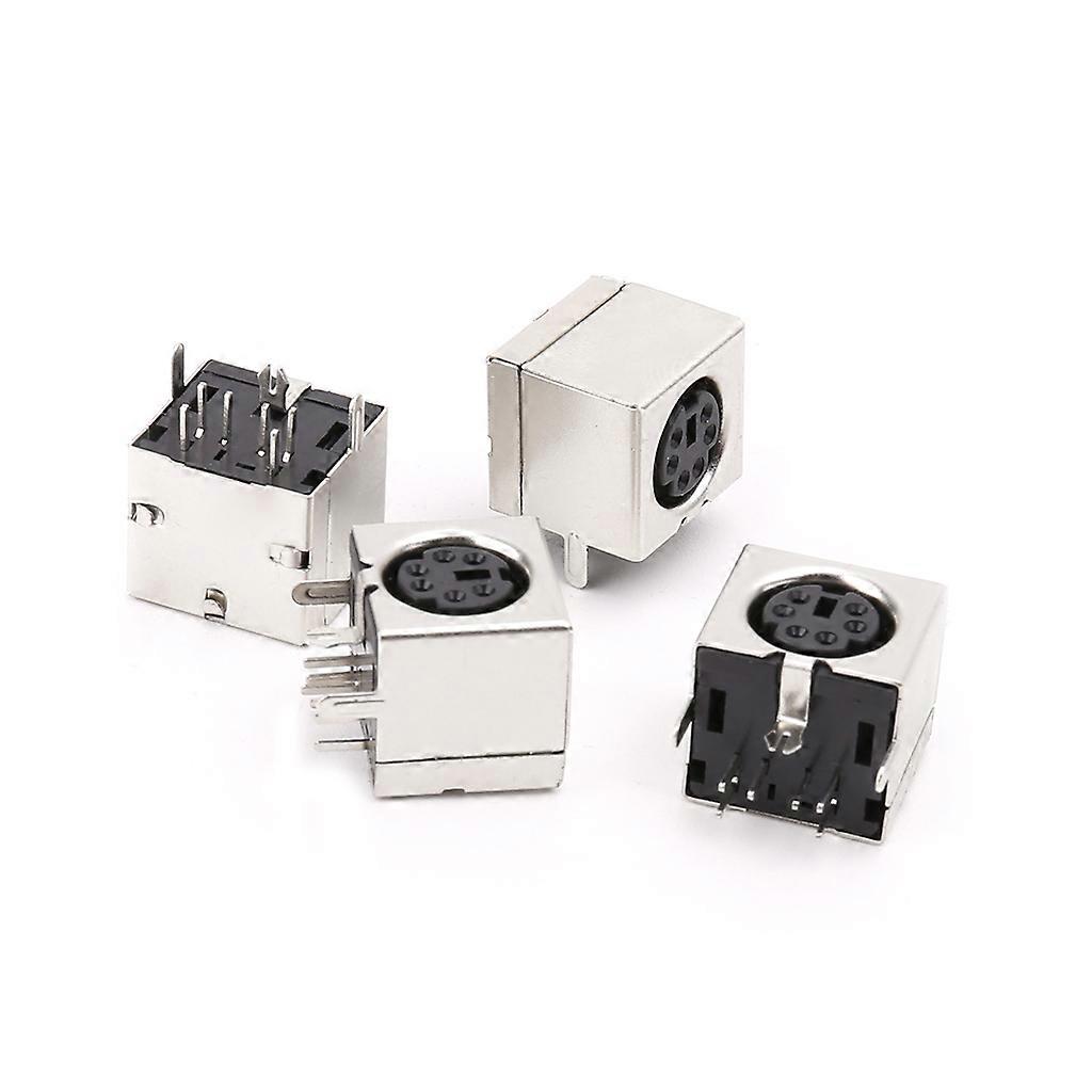 10pcs Mini 6-pin Din Socket Connectors PS-2 Female Plug PCB Solder ...
