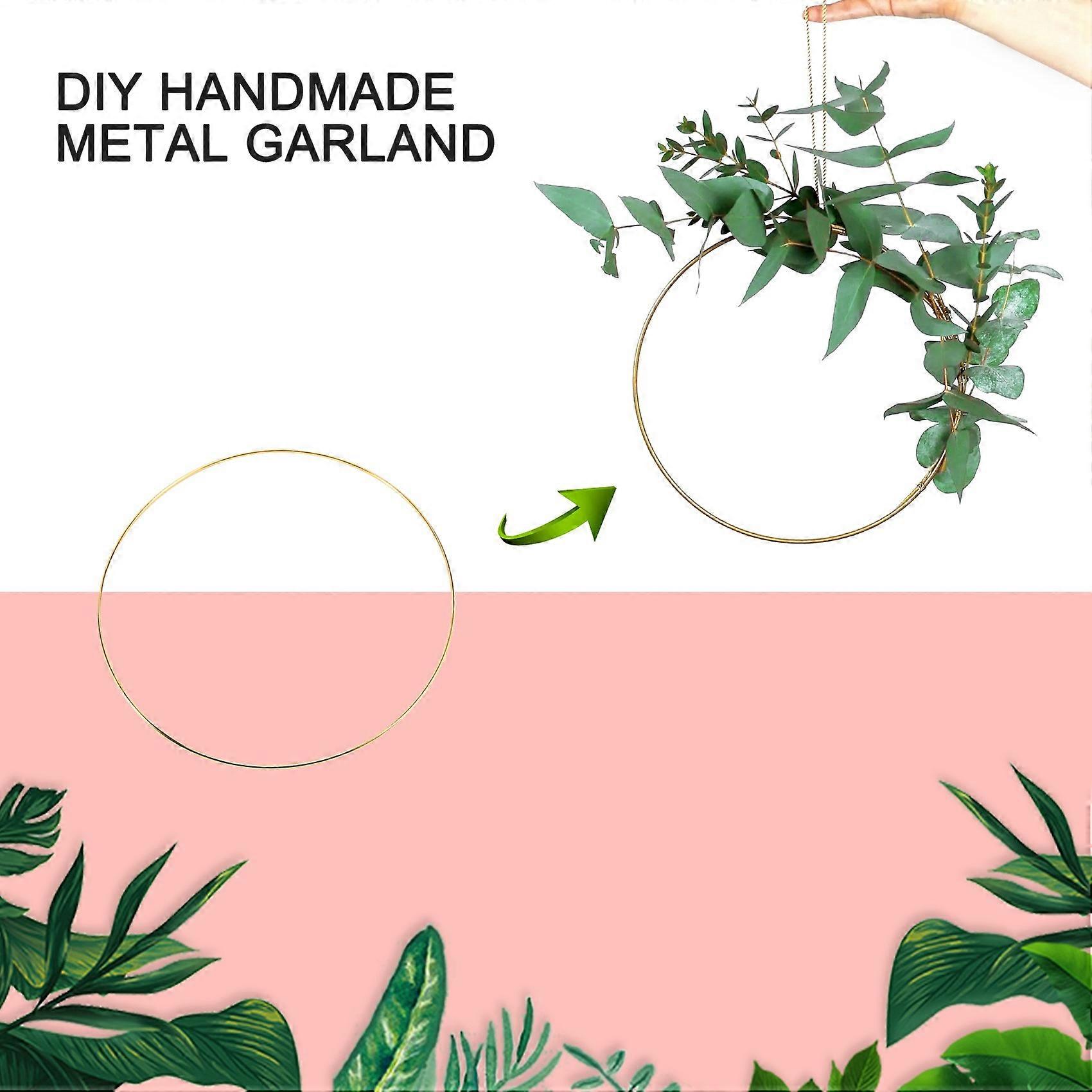 10 Pcs 30 cm Large Metal Garland Garland Tassel Ring DIY Wedding Wreath ...