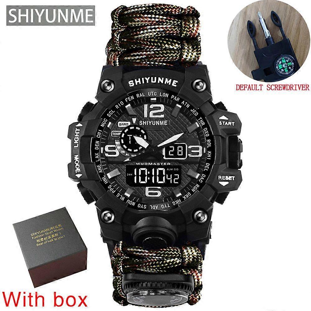 Outdoor Survival Watch Multifunctional Waterproof Military Tactical ...