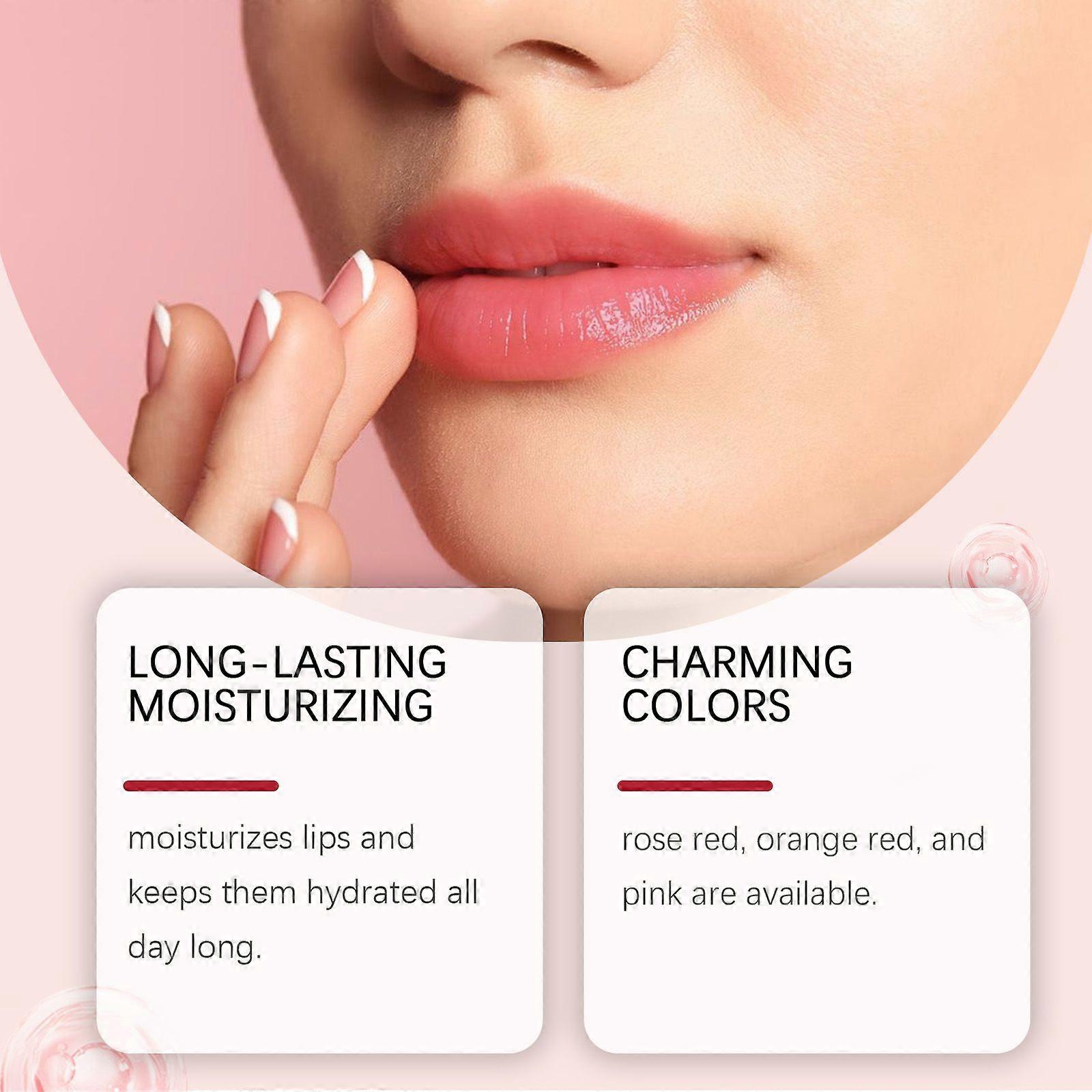 Pink moisturizing lip oil Gentle ingredients moisturizing tender lip ...