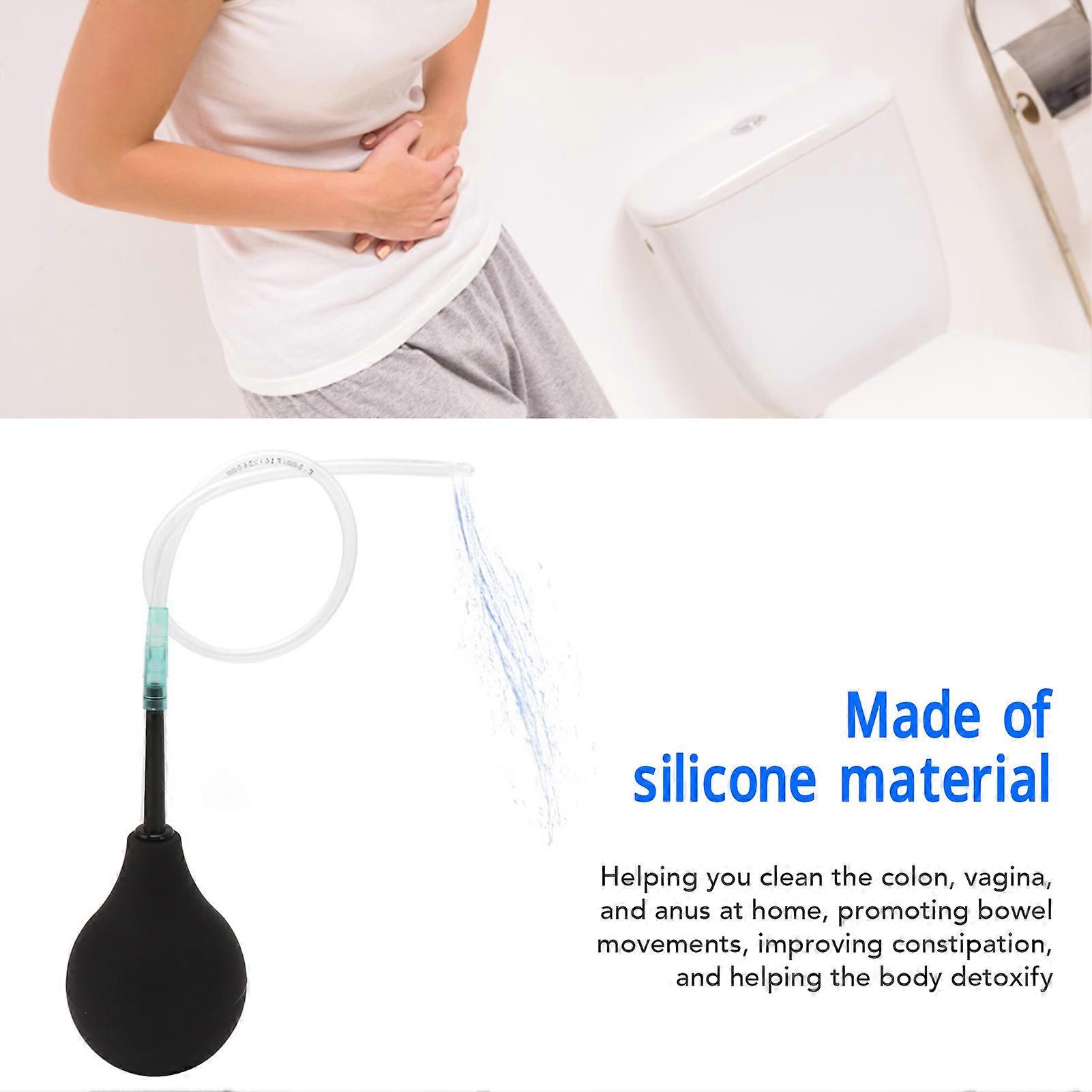 Enema Bulb Kit Silicone Douche Bulb with Single Use Hose Women Enemator ...