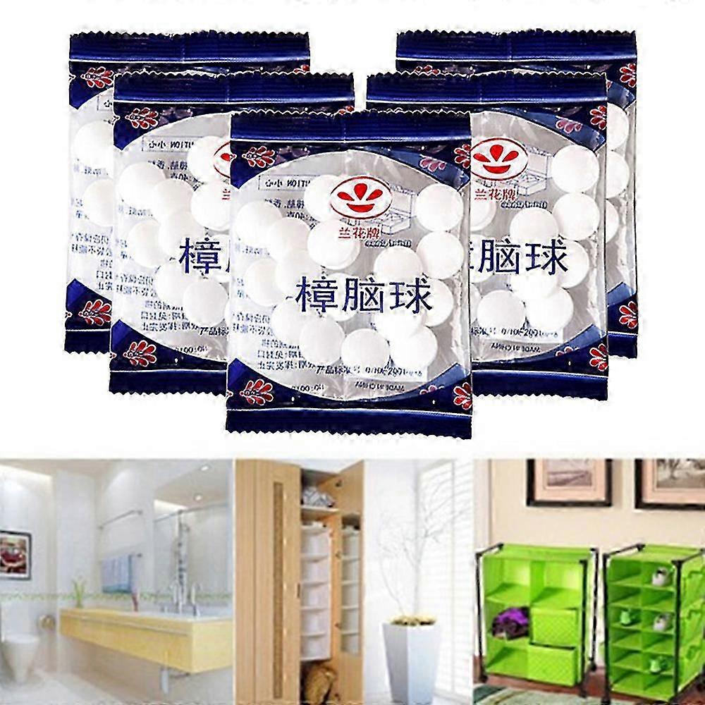 20bag Natural Mothballs Anti-mold Moth Repellent Camphor Ball Pest ...