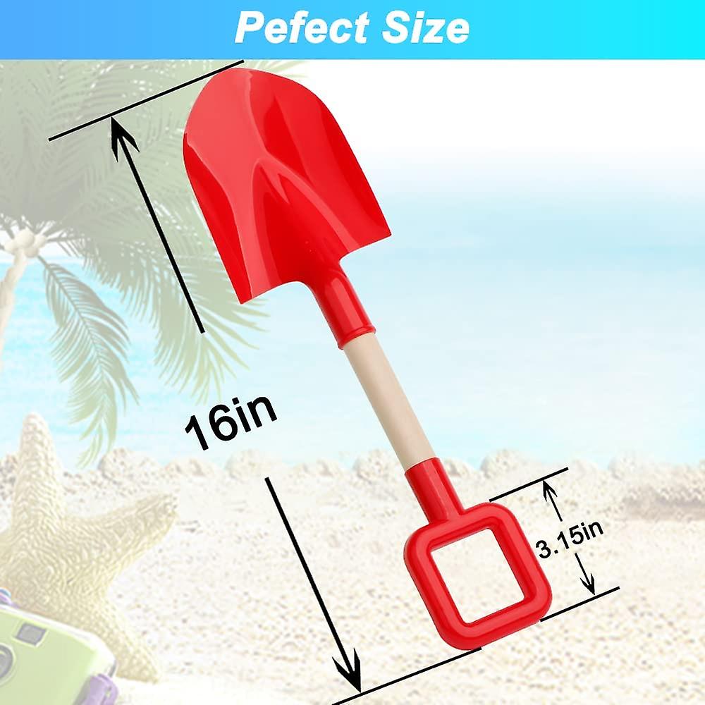 Heavy Duty Beach Shovels, 16 Inch Jumbo Sand Shovels for Kids, Beach ...