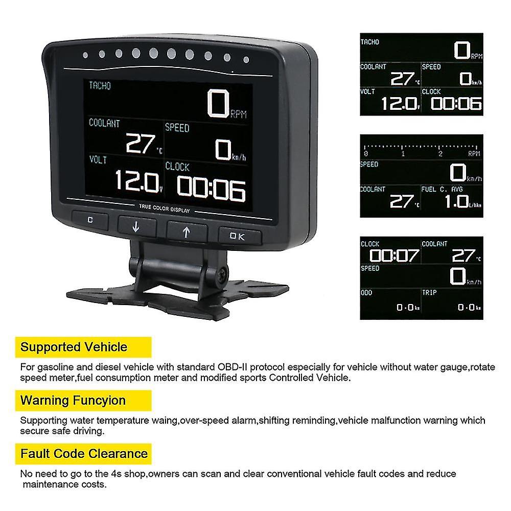 Atool X50 Pro Obd2 Car Computer Hud Head-up Display Auto Speed Meter ...