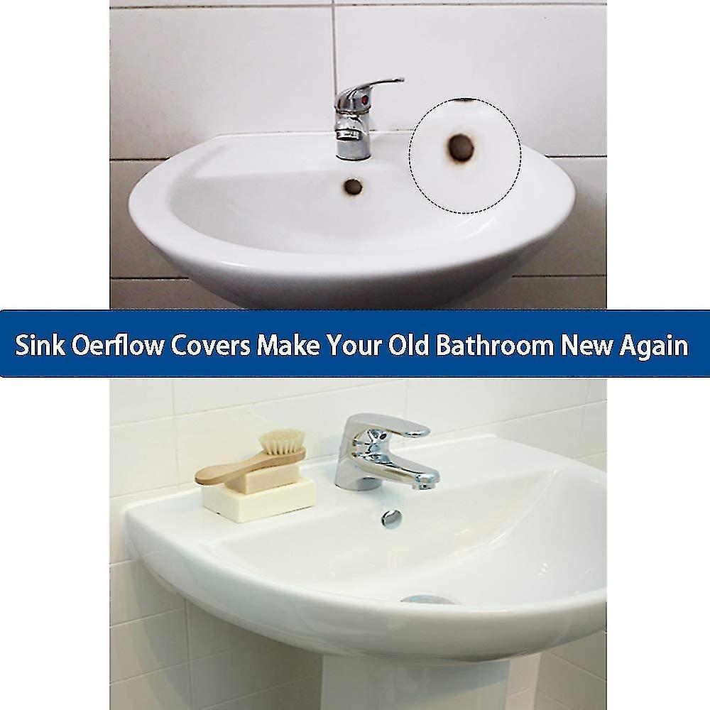 Sink Overflow Cover Replacement Stopper For Bathroom Kitchen Sink ...