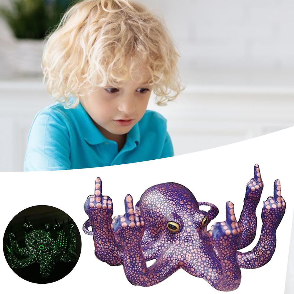 Middle Finger Octopus Statue Resin Ornament for Garden Indoor Outdoor ...
