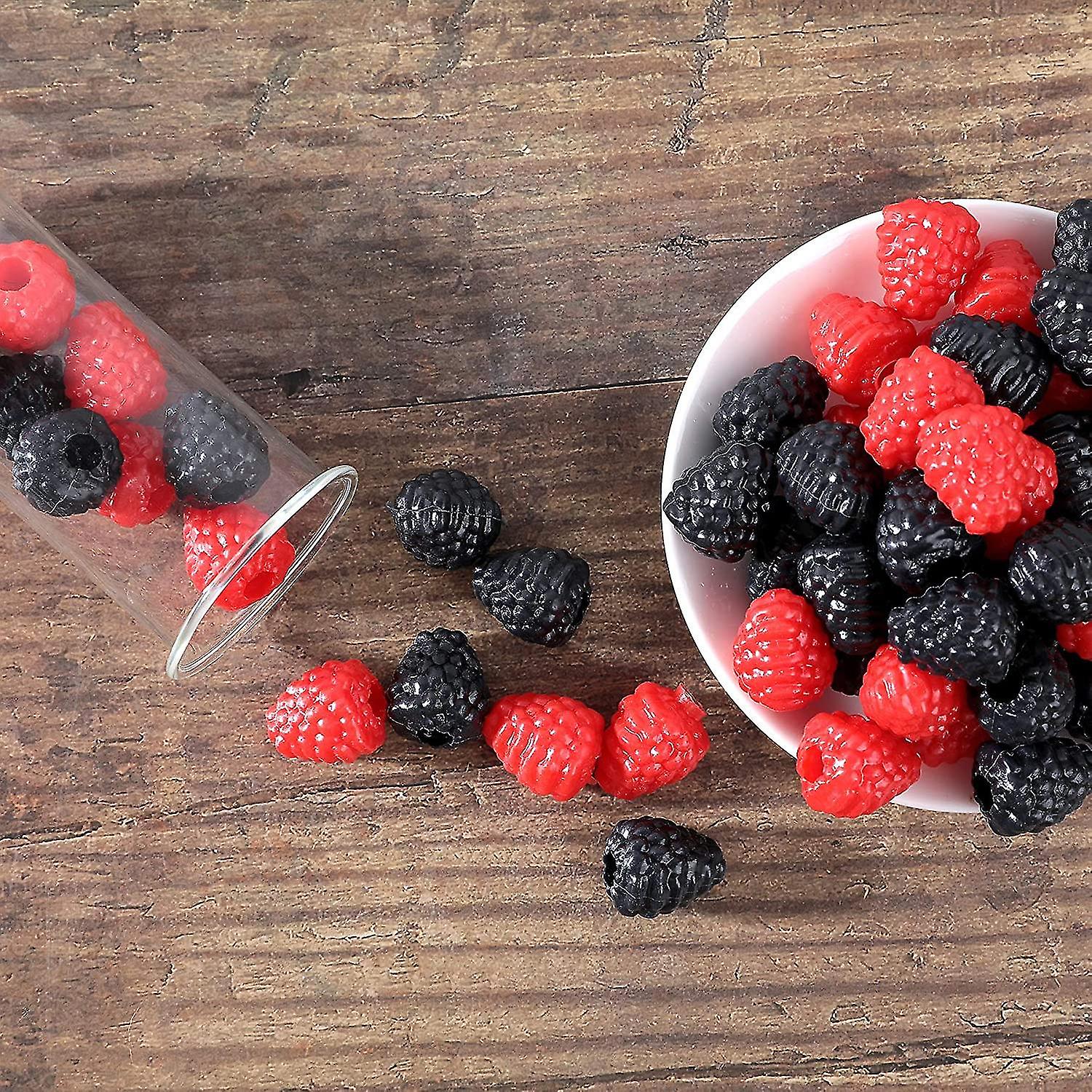 30pcs Artificial Fake Raspberry Model, 0.95inchx1inch Each, Simulated ...