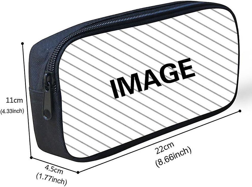 Wolf Print Pencil Case For School Kids Boys Purple Neon Wolf Pen Bag ...