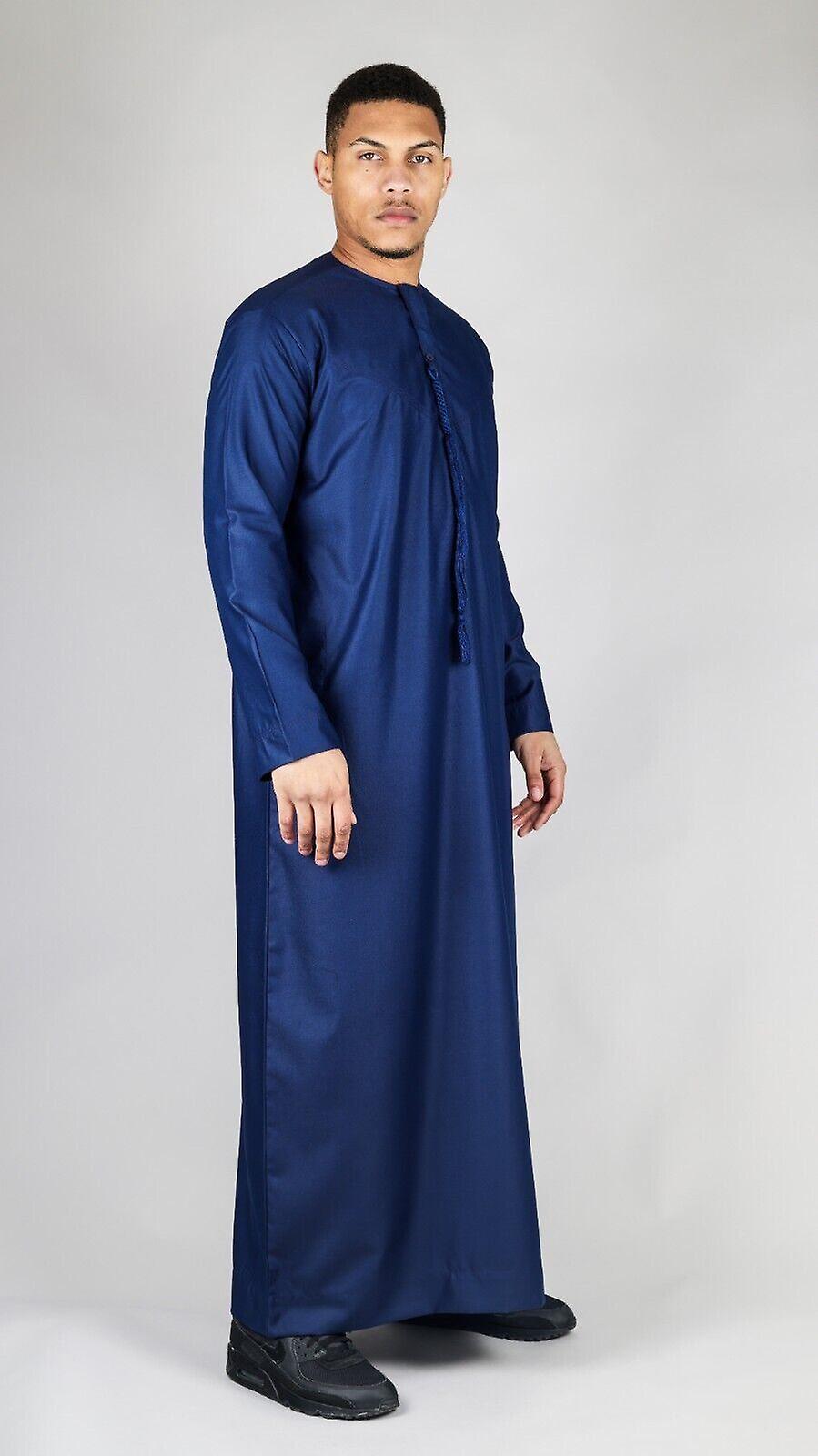 Men's Thobe Emirati Islamic Jubba Robe Eid Tassel Regular Fit | Fruugo UK