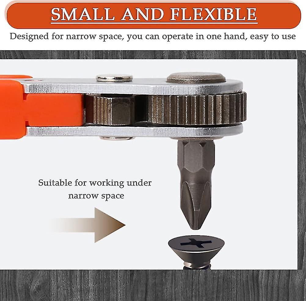 Ratchet Wrench Magnetic Phillips Screwdriver 6.35mm 1/4 Inch Mini ...