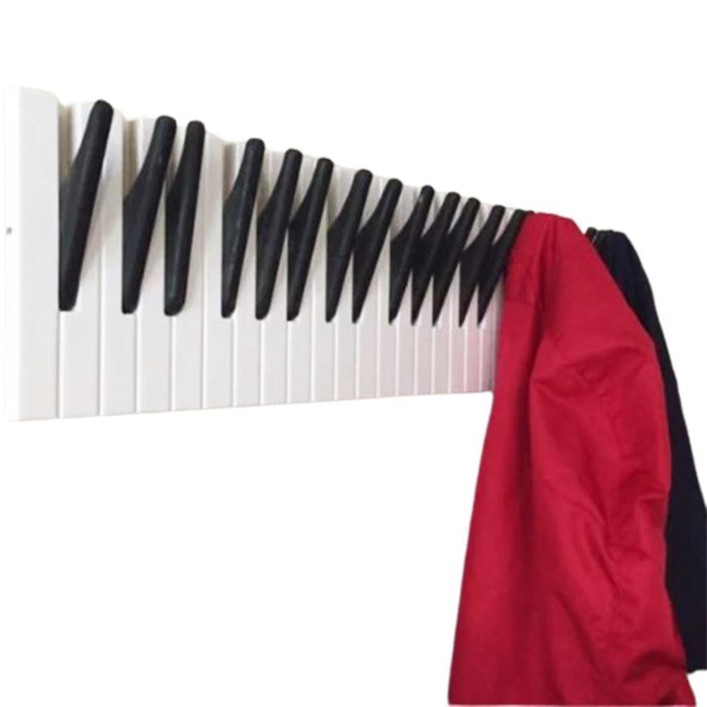 Piano Wooden Coat Racks Piano Keys Wall Mounted Coat Hook Hanger Wall ...