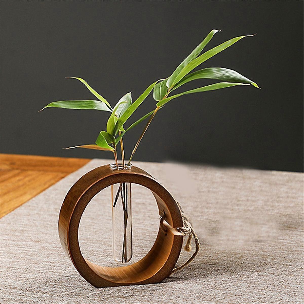 Wooden Dry Vase Flower Arrangement Living Room Dining Table Porch ...