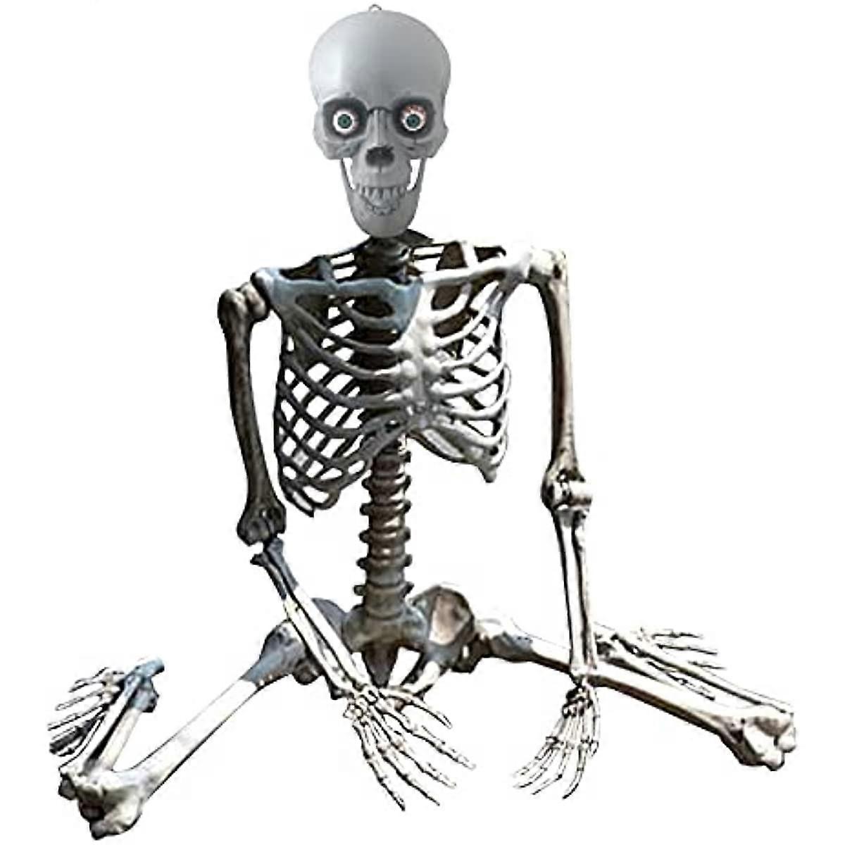 Halloween Skeletons Life Size Posable Realistic Full Body Skeleton with ...