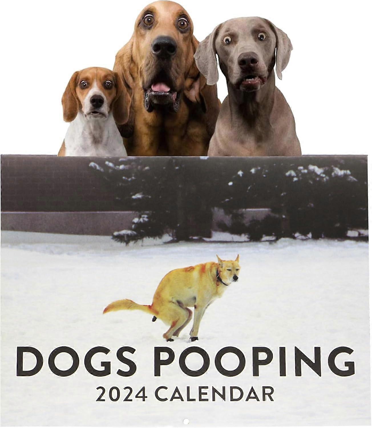 Pooping Dogs Calendar 2024,Funny Dogs Calendar 2024,Colorful Wall ...