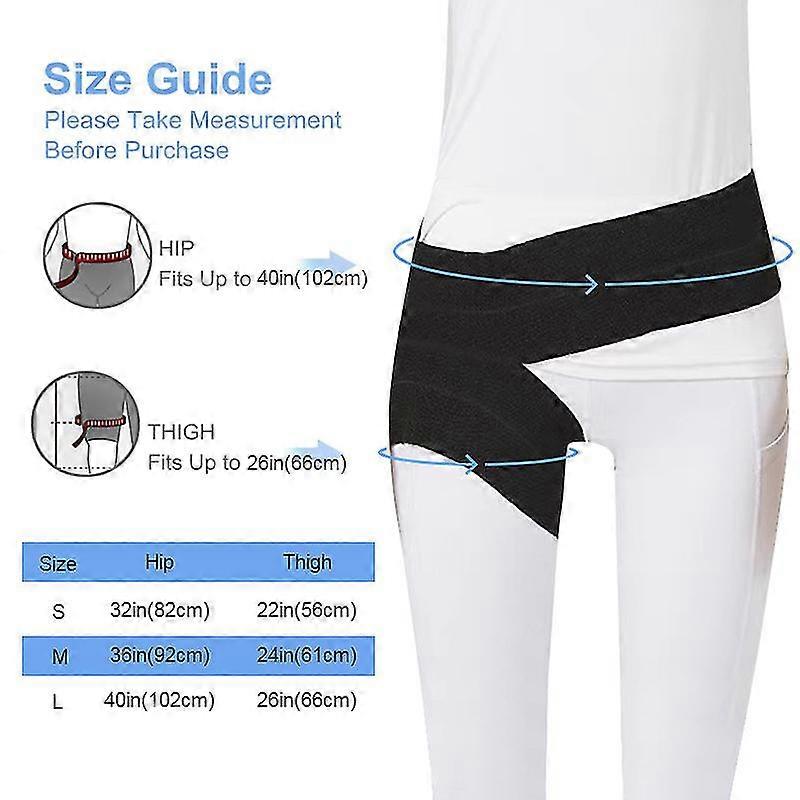 Support Brace, Light Breathable Close Fit Professional Groin Brace Hip ...
