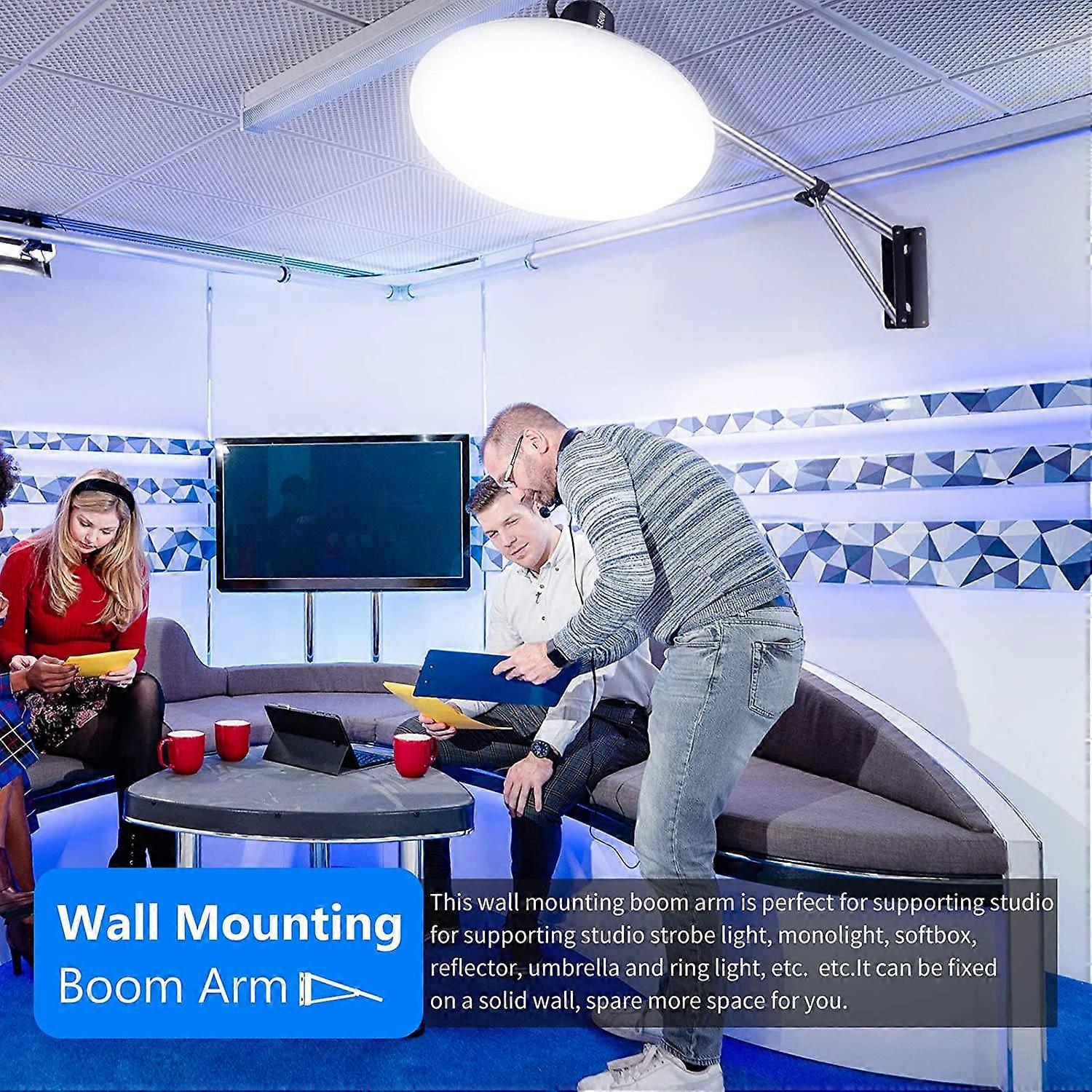 NEEWER NW-89789 Triangle Wall Mount Boom Arm for Photography Studio ...