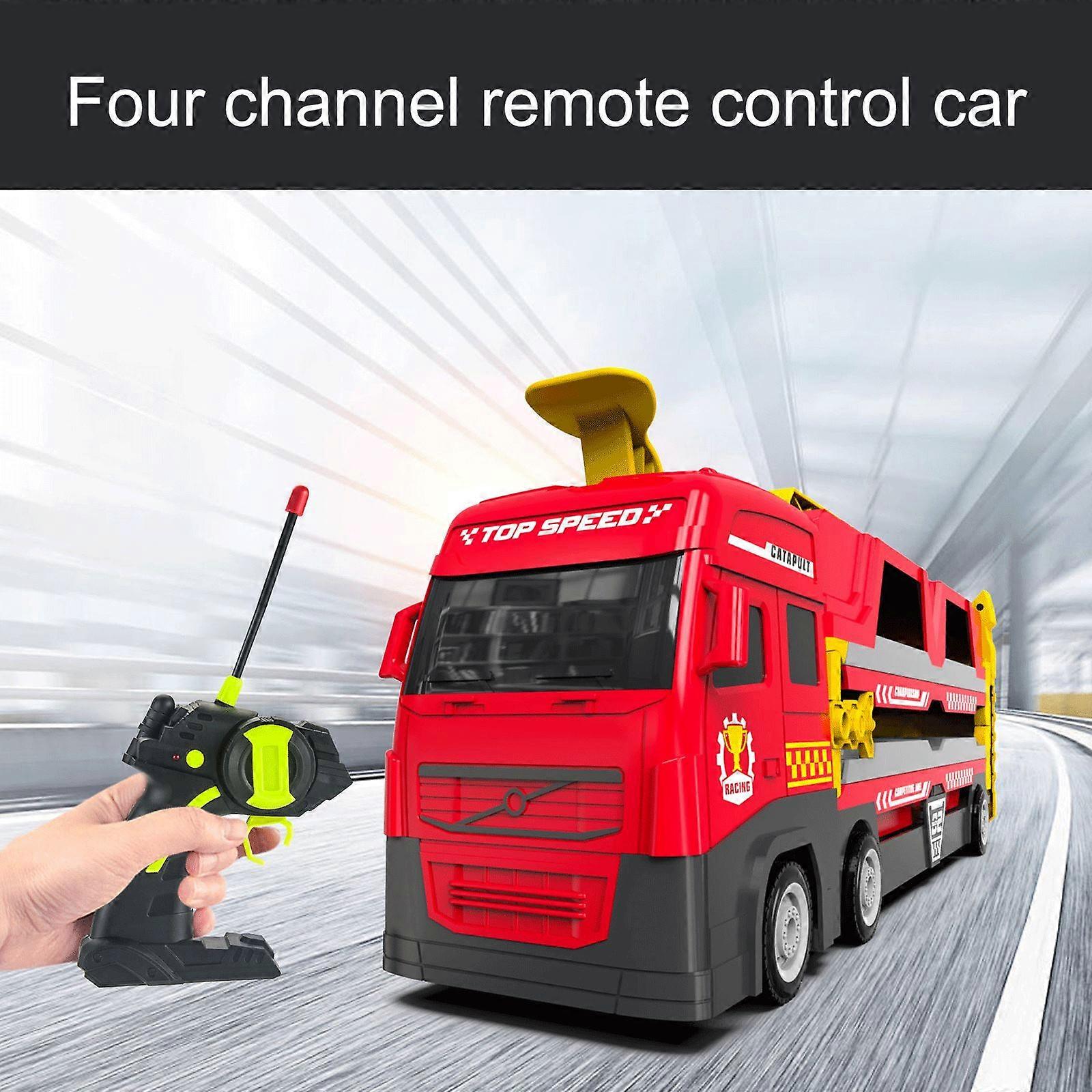 Mega Hauler Truck Ejection Race Track 6 Cars Deform Catapult Shoot Fold ...