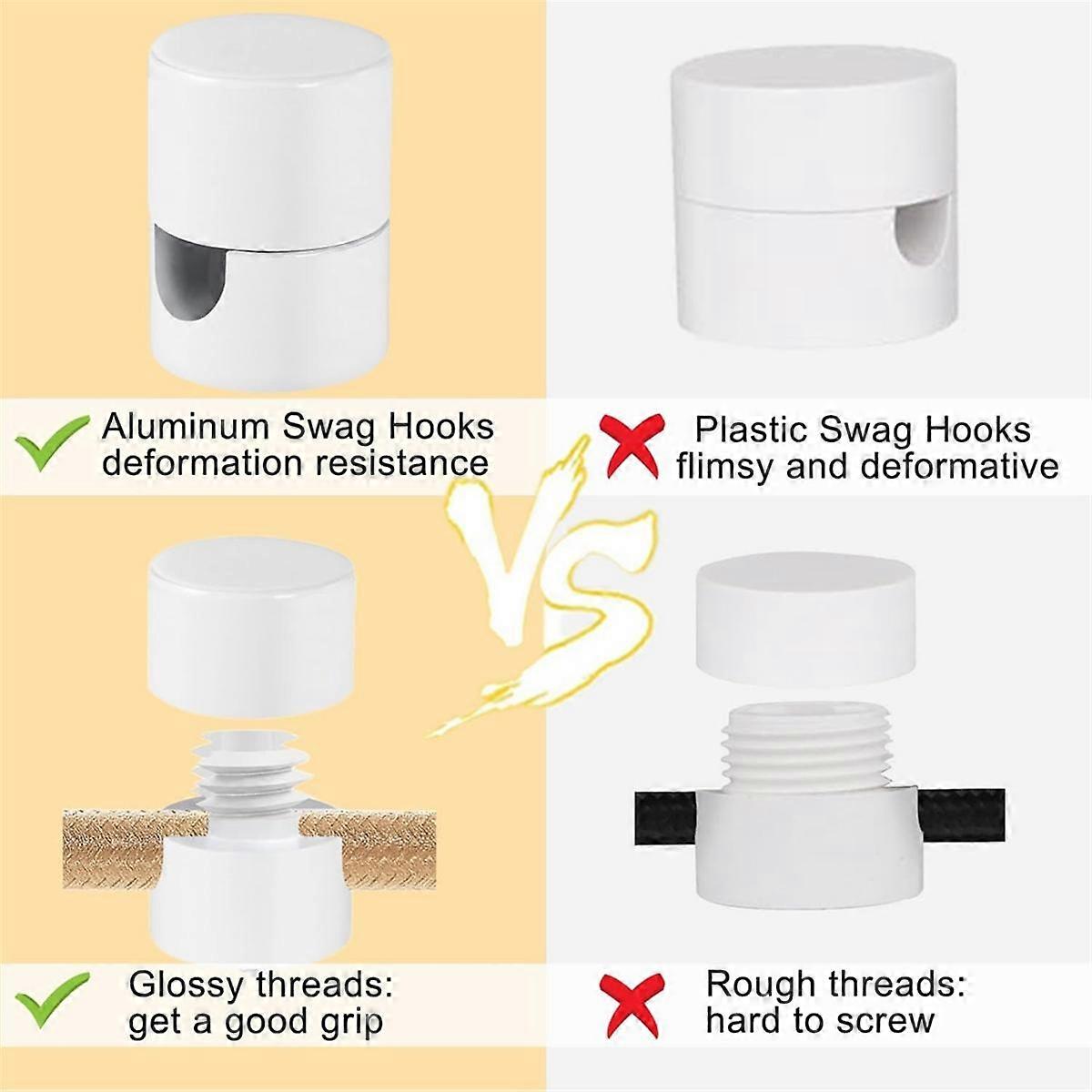 6 Pack Aluminum Chandelier Hook for Ceiling Hanging, Ceiling Hooks for ...