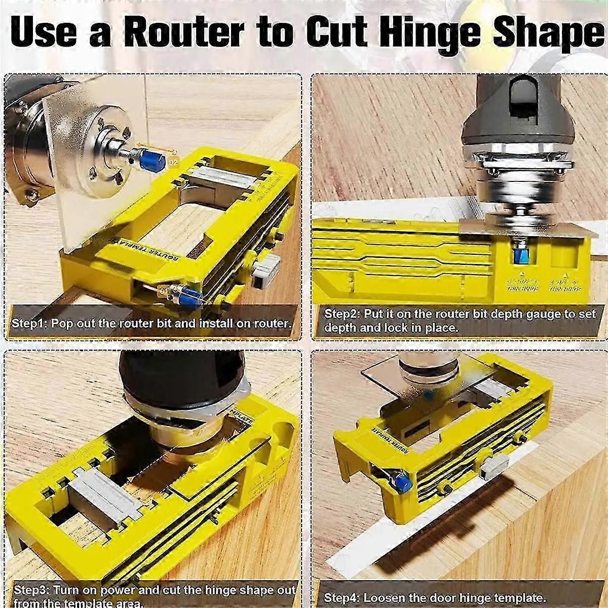 Door Hinge Template Door Hinge Router Template Removable Inserts ...