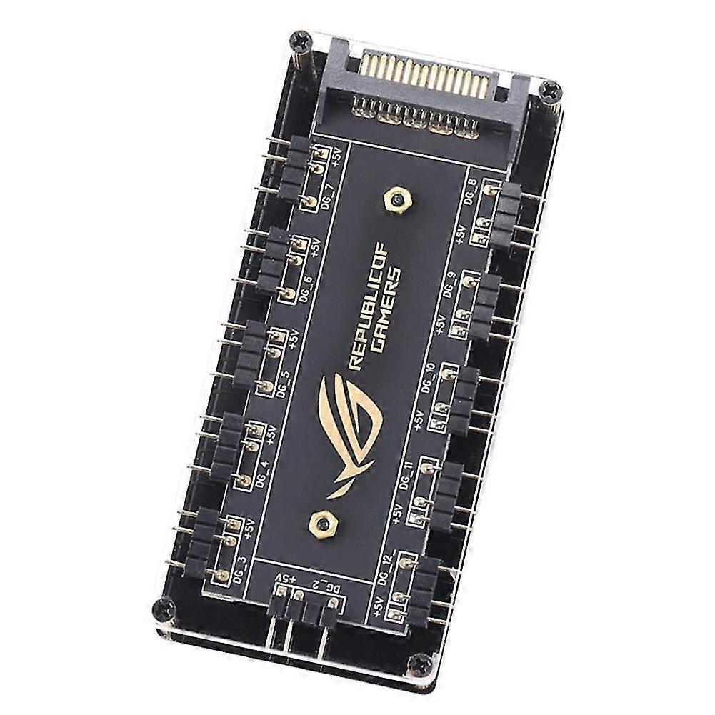 5v 3 Pin Argb Rgbw Cable Asus Aura Sync Rgb 10 Hub Splitter Sata Power ...