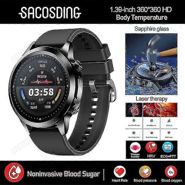 Smart watch blood glucose electrocardiogram + ppg blood pressure and ...